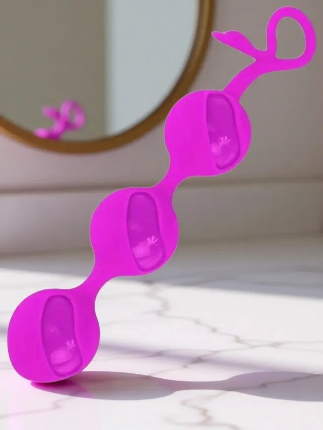 Анальные шарики, цепочки Baile Силиконовые анальные шарики Pearl - 21,5 см.