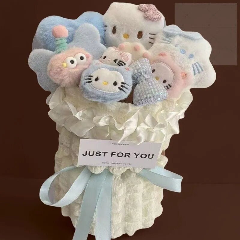 Плетеная кукла Hello Kitty и Kuromi, каркасная игрушка из проволоки для подруги, подарок на день рождения девочке, ручная работа