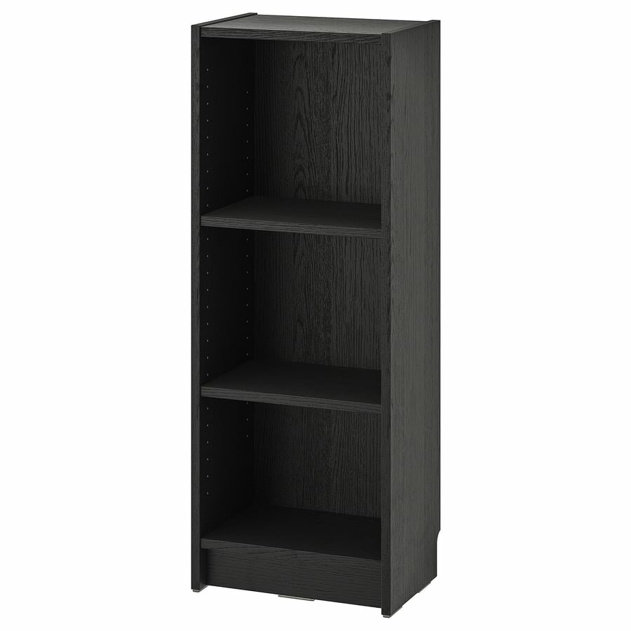 Книжный стеллаж 3 полки IKEA BILLY цвет черный 40x28x106 см 304.773.31