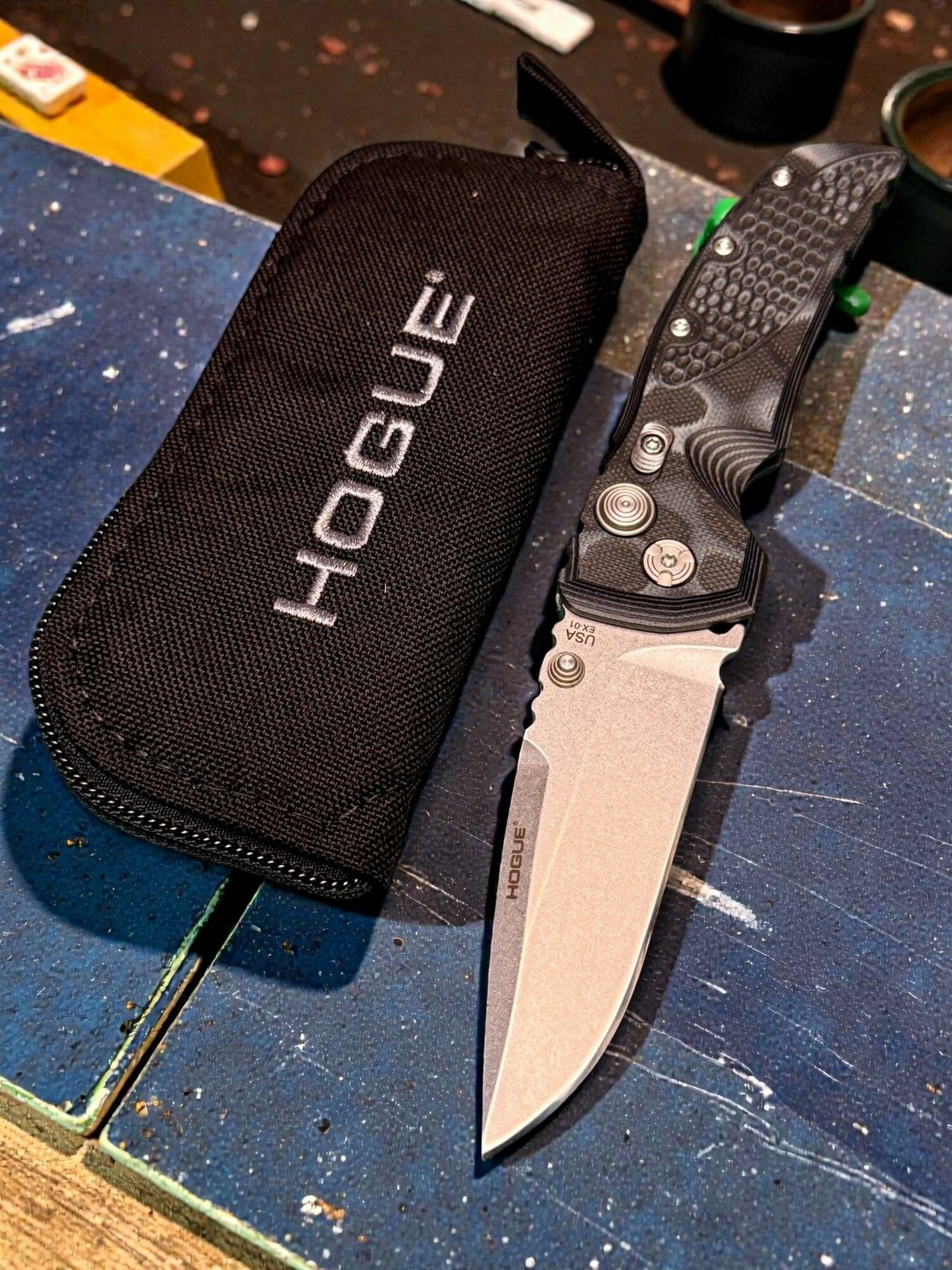 Нож складной Hogue HO34179 EX-01, G-Mascus Black G10 Handle