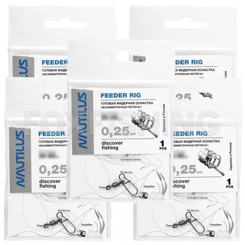 Оснастка для фидера Nautilus Несимметричная Петля №3 d-0.35мм. 5шт.