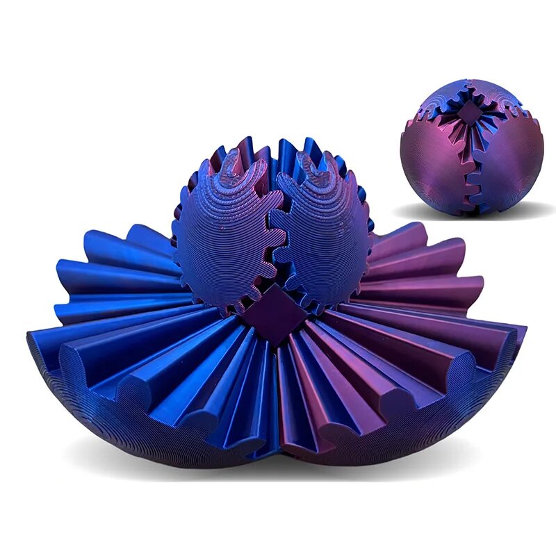 Спиннер-шарик 3D-печатный, фиолетовый, 8CM