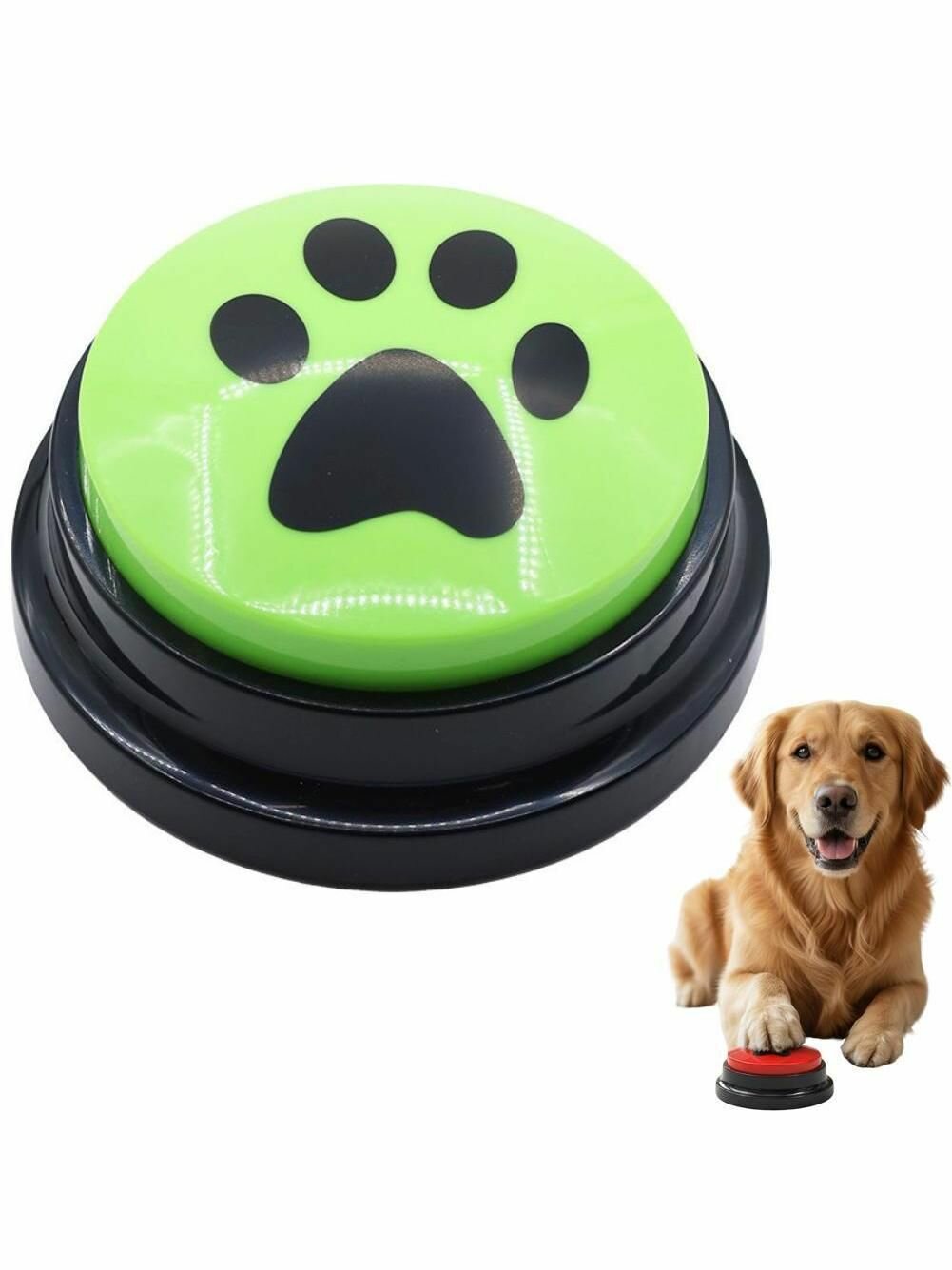 Аудиокнопка для собак, кнопка для собак, голосовая кнопка кликер с записью для дрессировки домашних животных, 1 шт