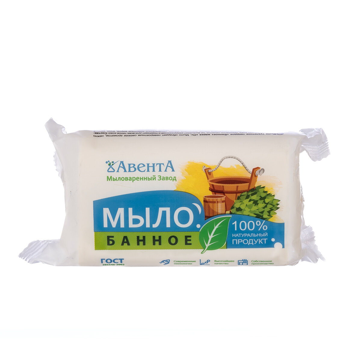Мыло туалетное Авента без упаковки, банное, 200 г