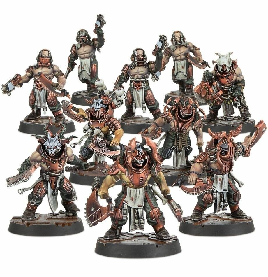Corpse Grinder Cult Gang. С подставками. Necromunda. Warhammer