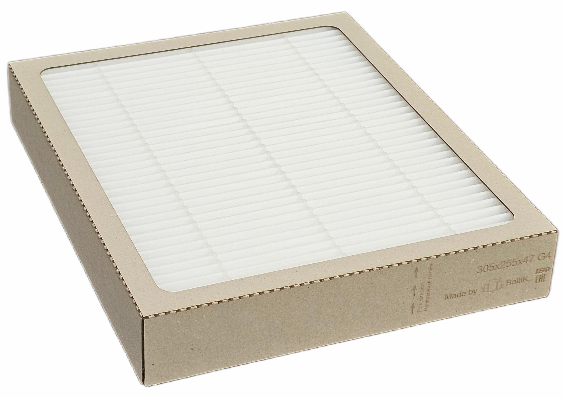 Фильтр FK-MNB003 G4 305х255х47 мм совместим с E650, фильтр грубой очистки для приточной установки, (арт. 767003)