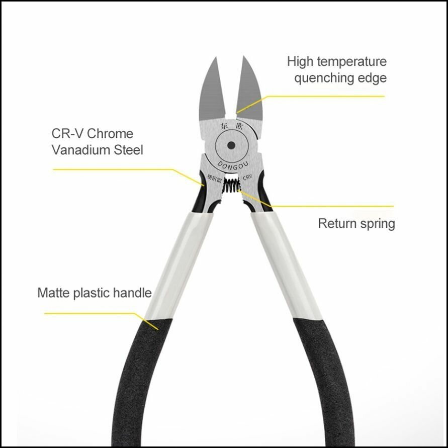 Кусачки-бокорезы для точных работ 160 мм