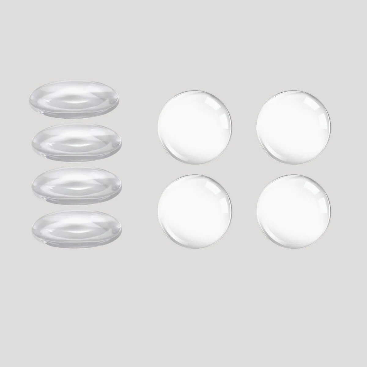 Прозрачный силиконовый дверной стопор, 4 шт.