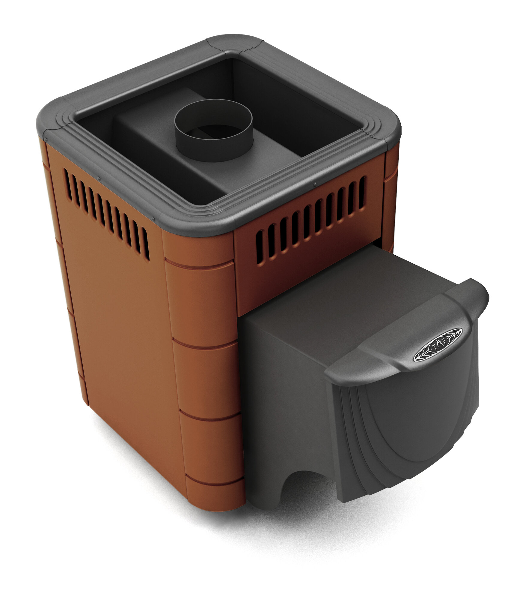 Печь банная Оса Carbon терракота ДА (ТМФ)