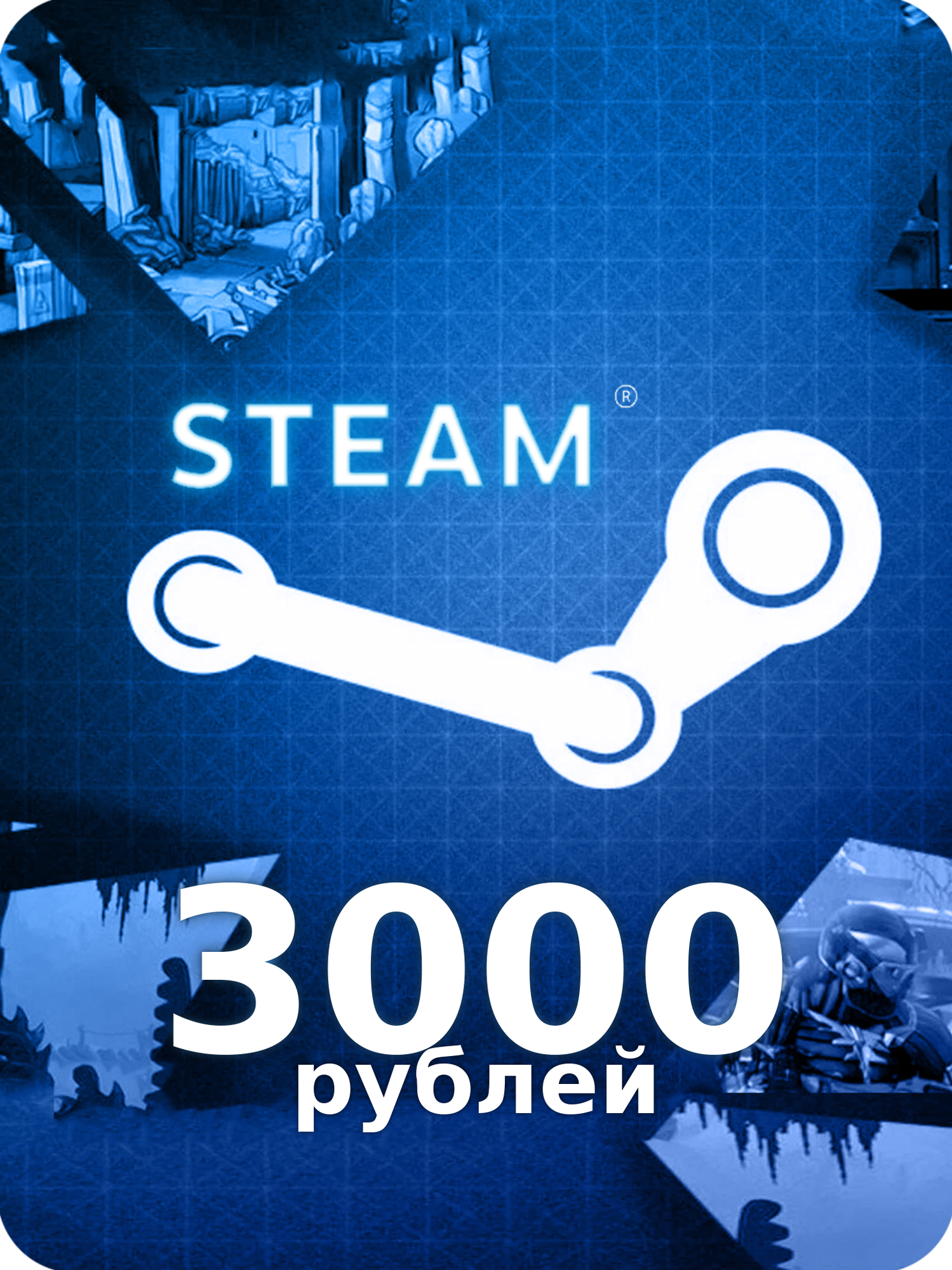 Пополнение Steam 3000 рублей | Россия | Код погашения, пополнение баланса | Steam Gift Card RUB