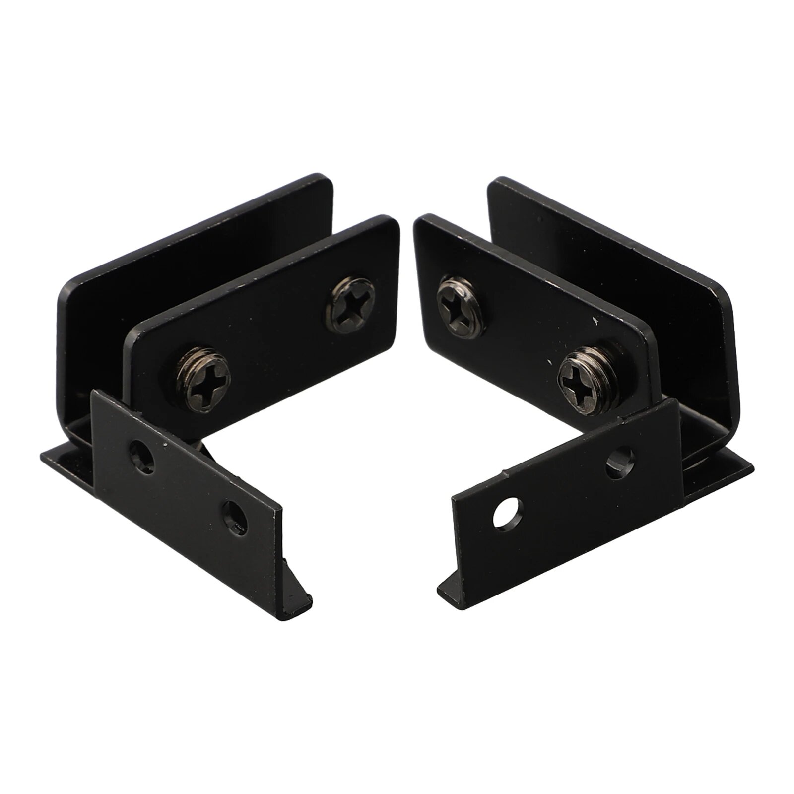 Стеклянные дверные петли из нержавеющей стали, 2 шт. Black