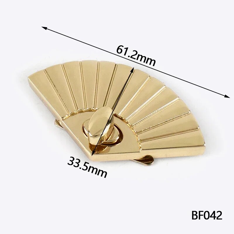 Металлический замок для сумки, 2шт, LightGold BF042