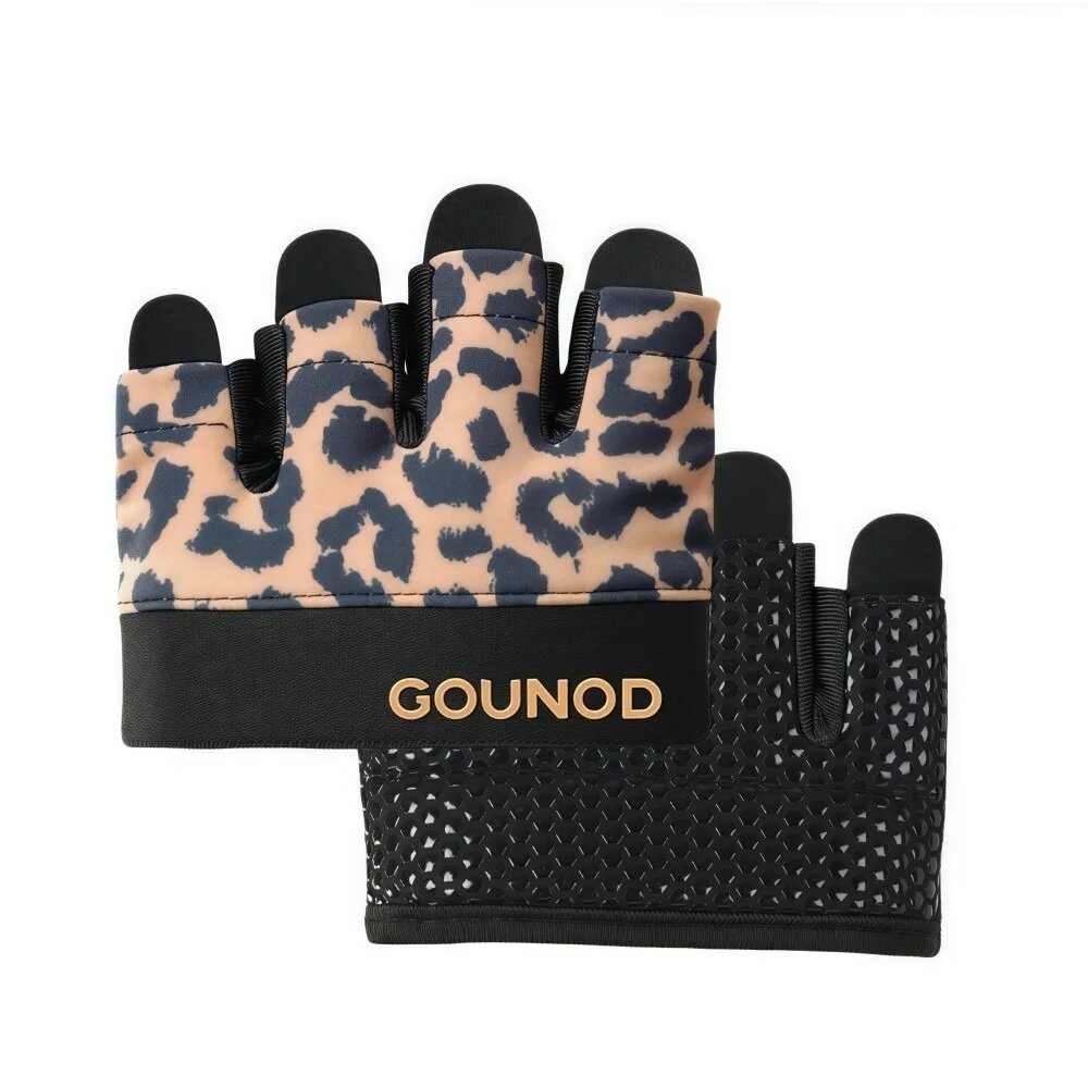 Перчатки 4 пальца микрофибра полиэстер unisex L, Leopard print