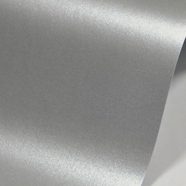 "Серебро" перламутровая бумага для скрапбукинга, 300 г, А4, 5 листов