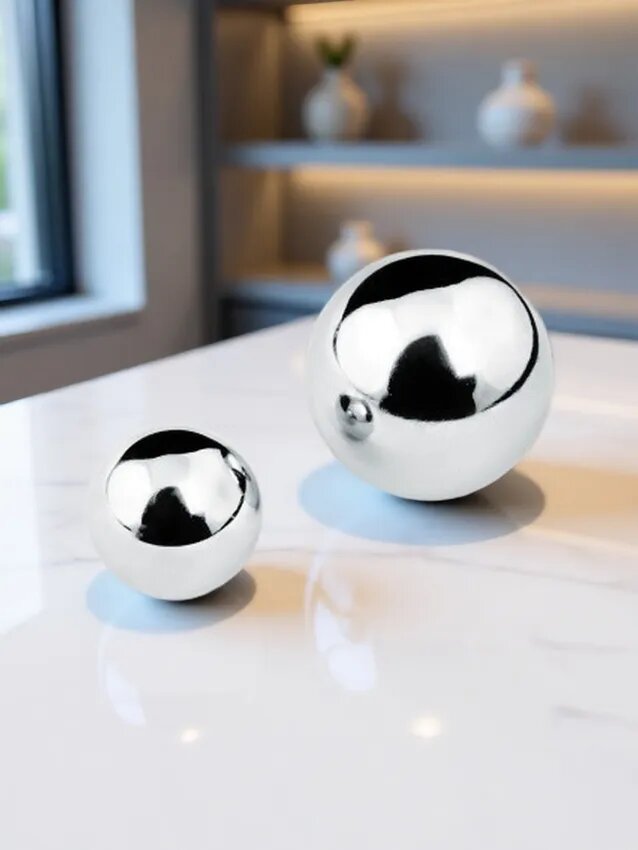 Шарики вагинальные Toy Joy 2 шт. без шнурка, металл d 30 мм (110 гр.), d 20 мм (35 гр.)