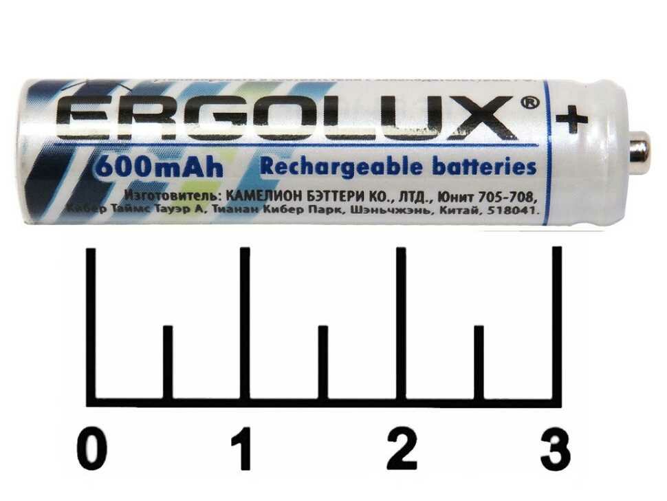 Аккумулятор AAA 1.2V 0.6A Ergolux Ni-MH (ААА)