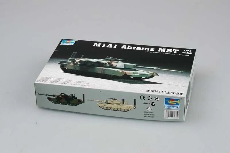 Trumpeter 1/72 07276 M1A1 Abrams ОБТ Танки, Модель для сборки, ABS пластик