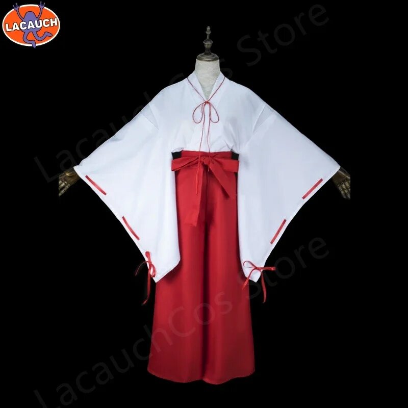LACAUCH Женское кимоно Kikyo из аниме Inuyasha Красный, L, Clothing