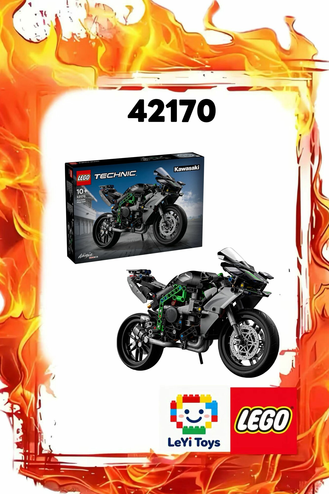 Конструктор LEGO Technic 42170 Мотоцикл Kawasaki Ninja H2R