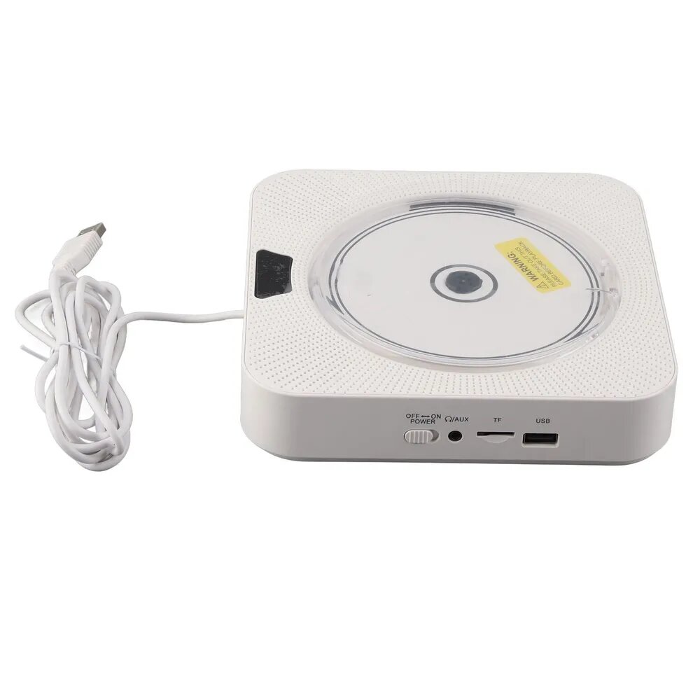 Настенный проигрыватель компакт-дисков, белый, CD-проигрыватель с USB