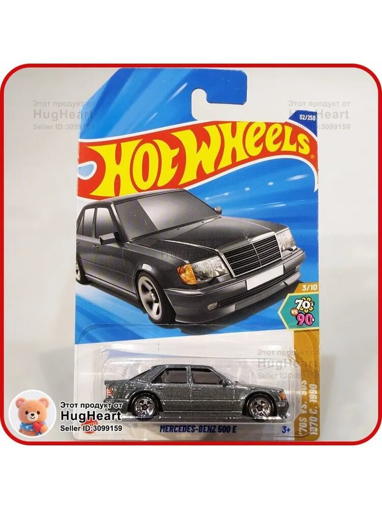 Масштабная модель автомобиля Hot Wheels Mercedes-Benz 500 E 1:64 Коллекционная
