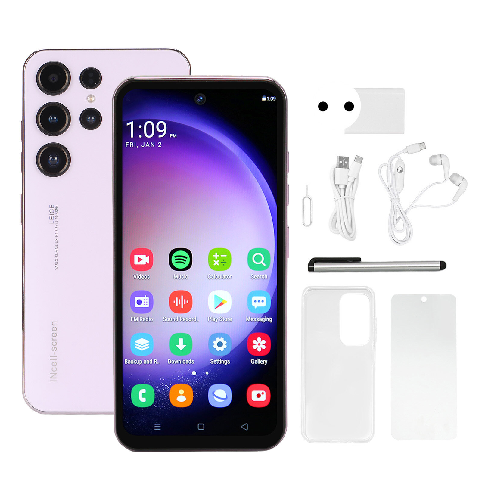 Разблокированный смартфон 4G: 512ГБ, 2280x3200 HD, 7000мАч, тройной слот, стилус, 6.6 , Android 13,