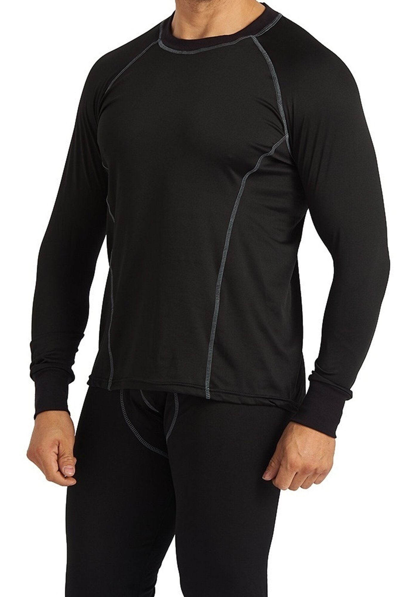 Комплект термобелья Комплект термобелья: лонгслив и кальсоны ЭкоДрай Лайт до 0 градусов цвет черный