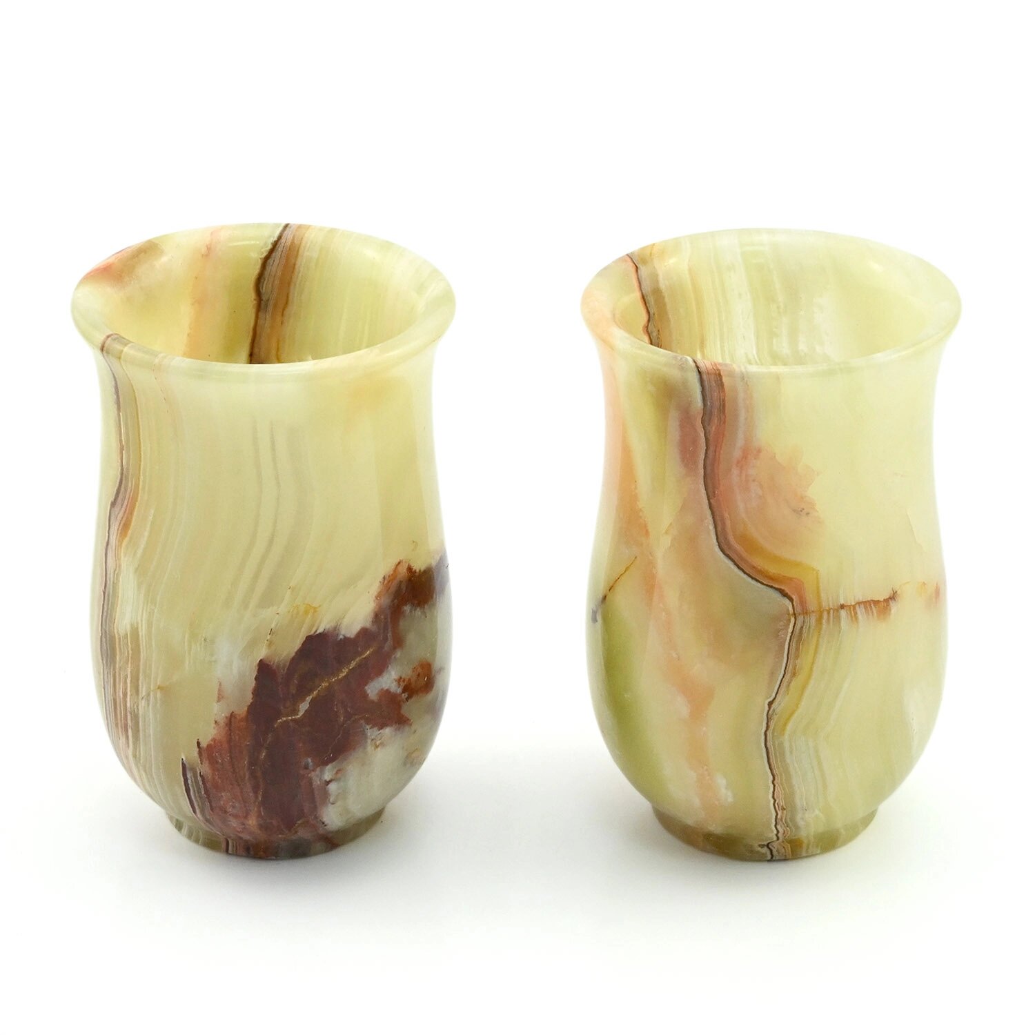 Набор стаканов из оникса 2 шт 60*60*95мм .