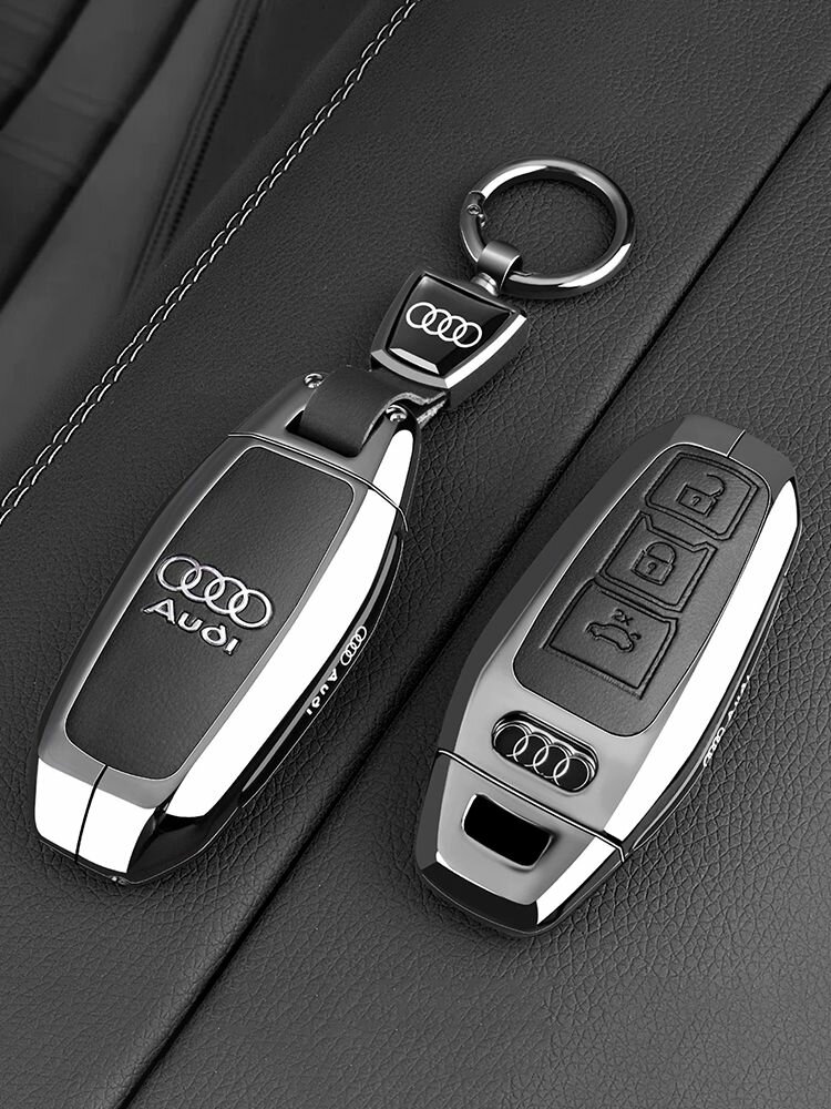 Чехол для автомобильных ключей Audi A5L A3 Q6 A6L Q5 2025 2026 из легкосплавной кожи — защита, доступ к кнопкам