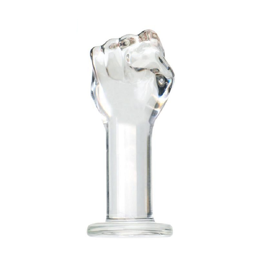 Анальная пробка рука стекло / фаллоимитатор прозрачный цвет 12.5 см