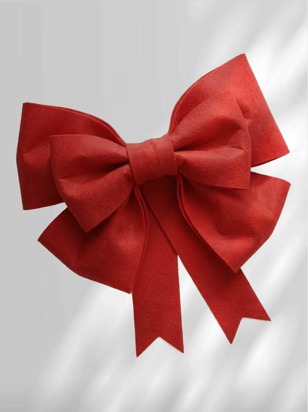 Большой тканевый бантик, красный - L
