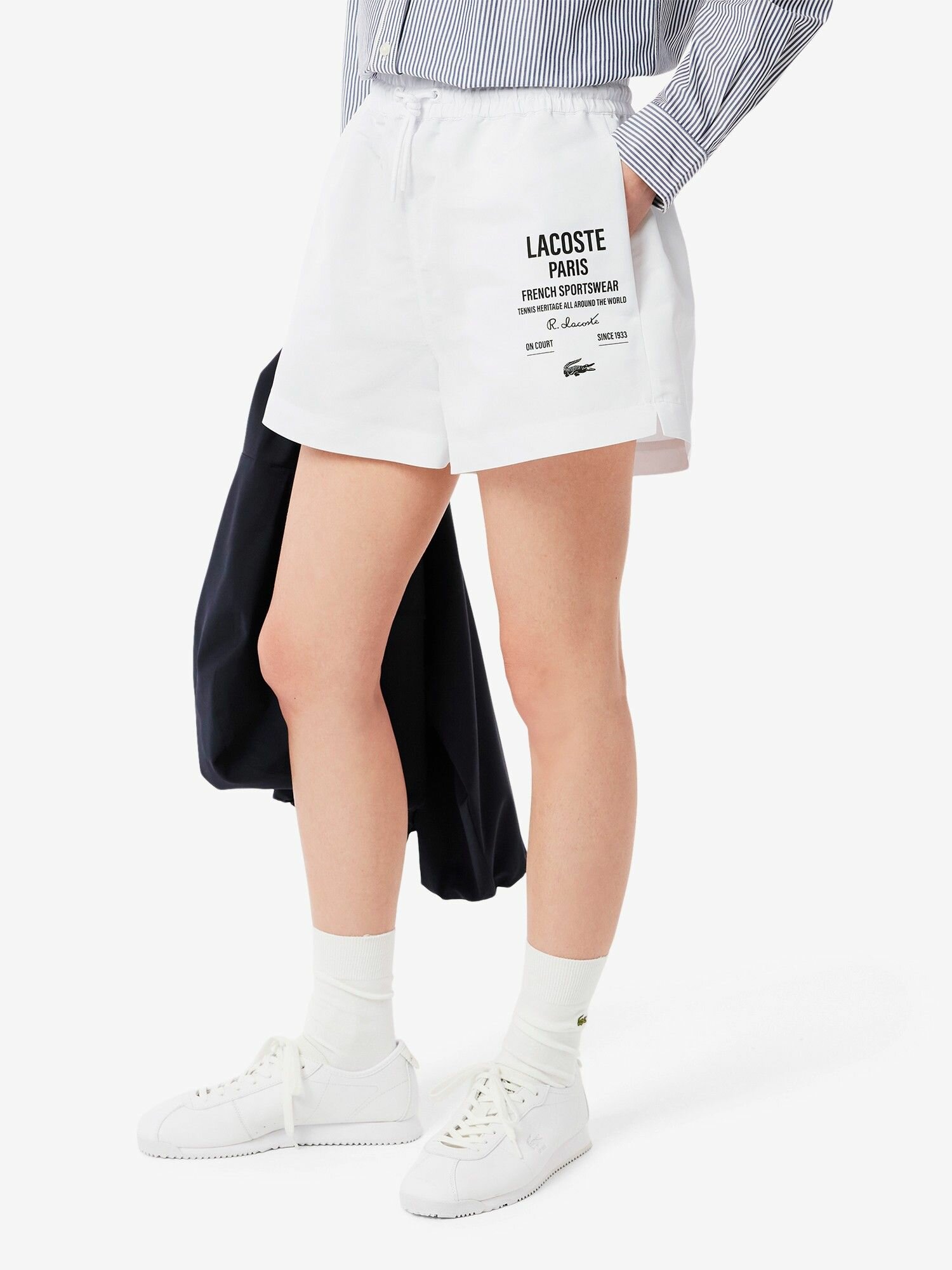 Шорты LACOSTE Весна-лето 2026, размер T36, белый — фото 1