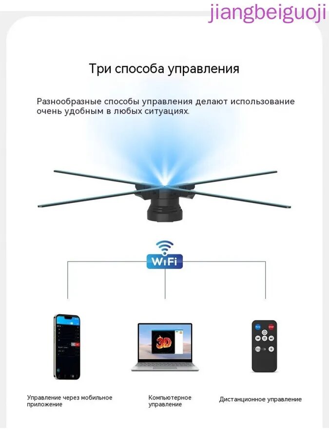Голографический вентилятор, прозрачный