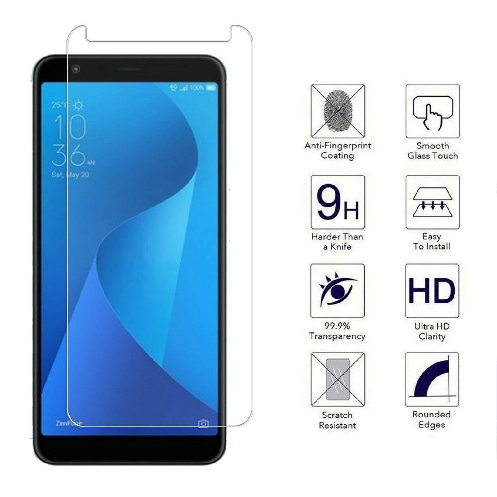 Защитное стекло MyPads для ZTE Blade A31 Plus с олеофобным покрытием и твёрдостью 9H