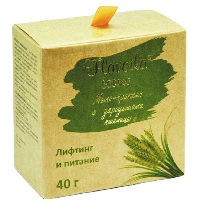 Flavoila cosmo мыло-протеин с зародышами пшеницы Лифтинг и питание, 40 г
