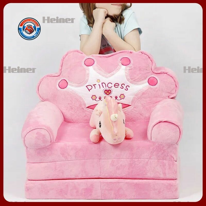 Кресло детское трансформер Розовая Принцесса — раскладной детский диванчик для игр, чтения и сна, уютное место в детскую