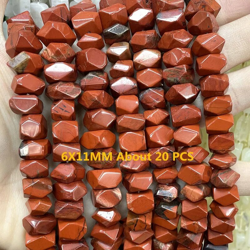 Бусины из красной яшмы SYSRXLR