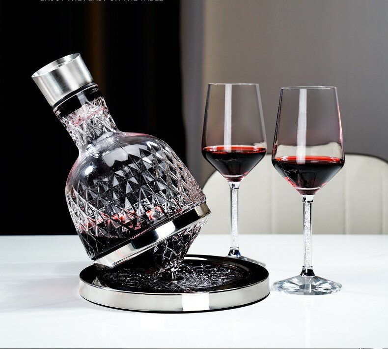 Графин "Декантер", для вина, вращающийся, двухкрышечный, 1,5 л