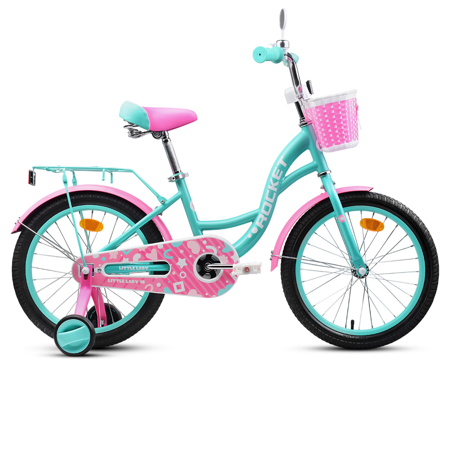 Велосипед 18" Rocket Little Lady, цвет бирюзовый, рост 115-130 см.