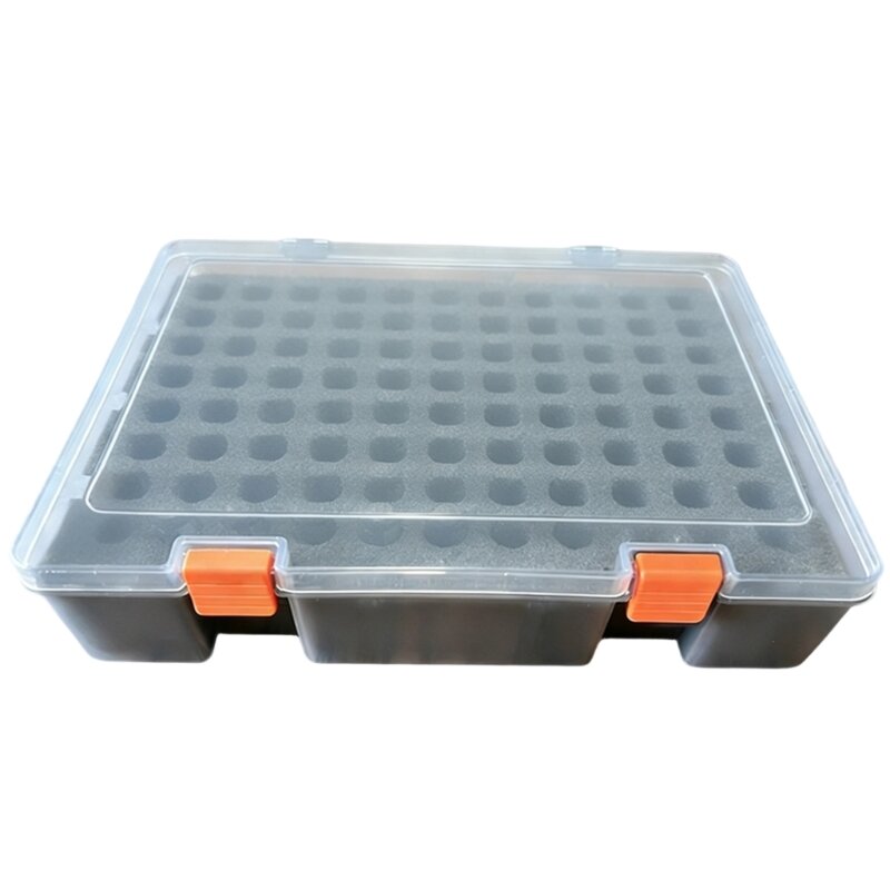 Чехол для хранения Аккумуляторов Большой емкости Вмещает 64 Обычных и 36 Мини-аккумуляторов С Запирающейся крышкой Для удобства обслуживания