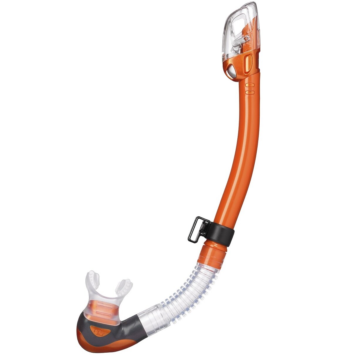 Трубка для плавания TUSA SP0101 Hyperdry Elite II прозрачный силикон, оранжевый