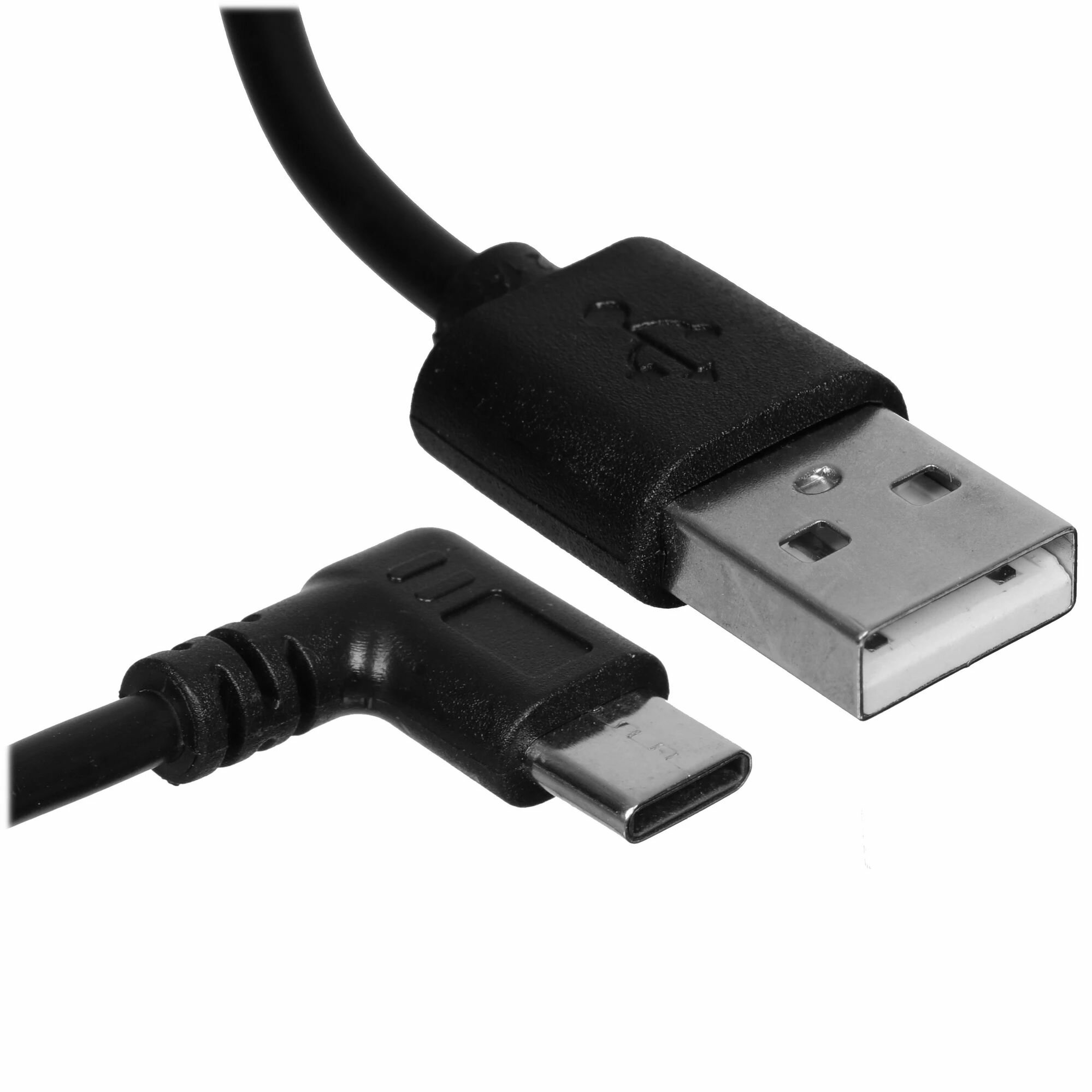 Кабель круглый Aceline USB Type-C - USB 2.0 Type-A черный 1 м