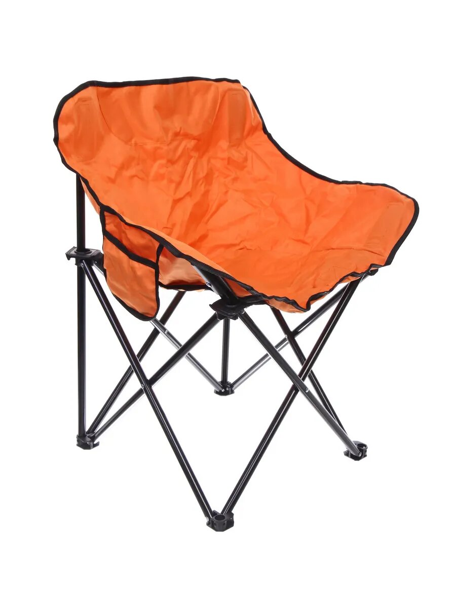 Кресло складное до 100 кг TJ-2000, 60*46*70 см, цвет: оранжевый
