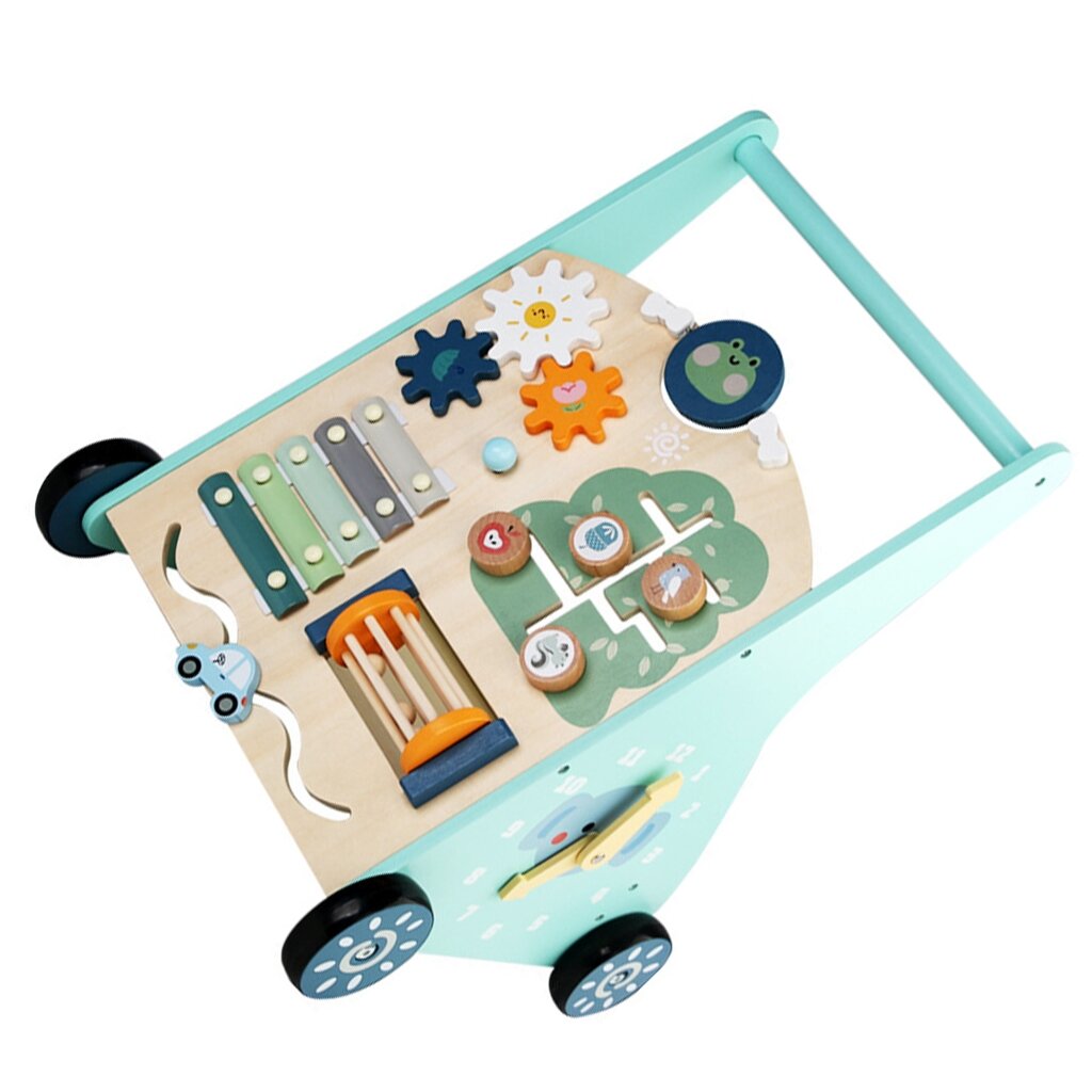 Деревянная Обучающая Ходьбе Игрушка для Сортировки Фигур и Аксессуаров Для Притворных Игр