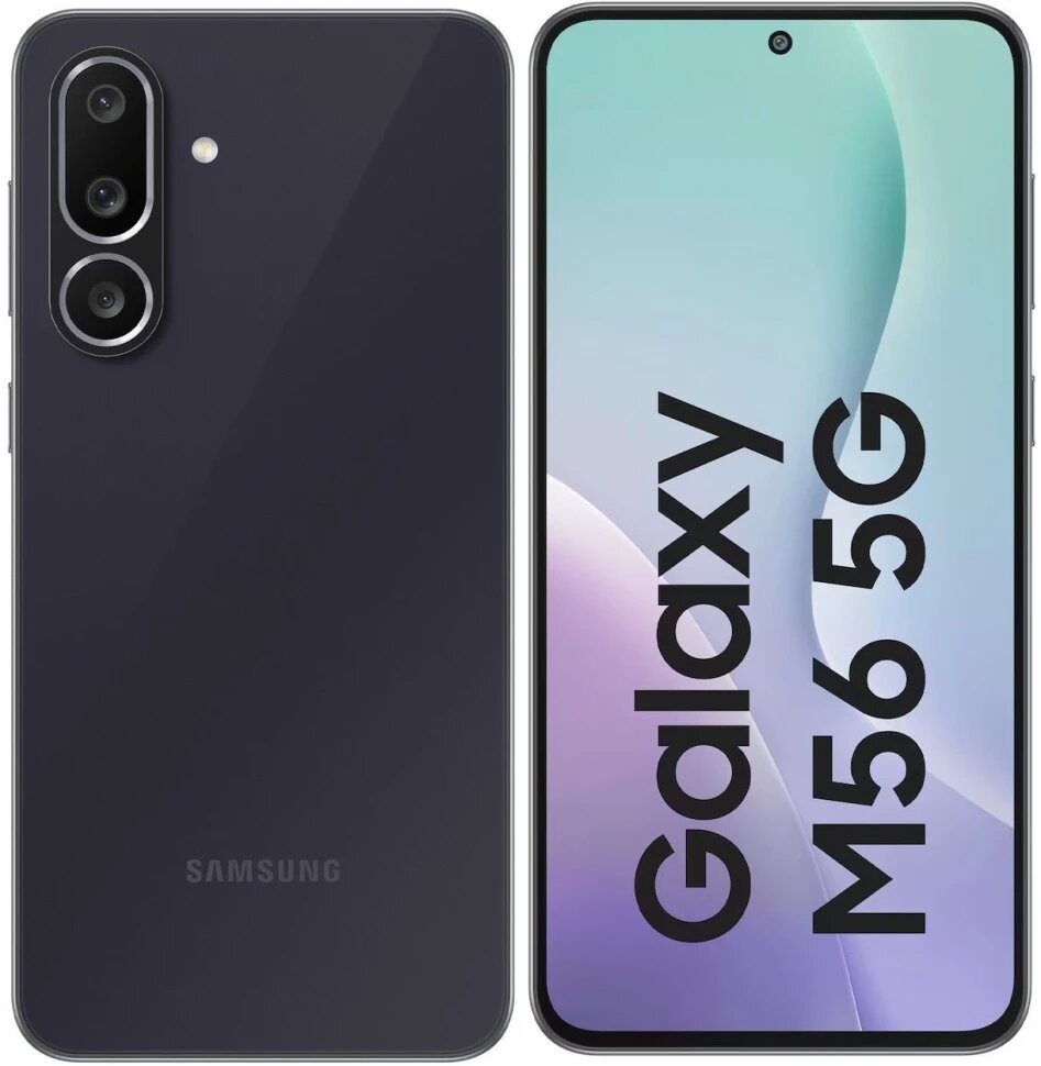 6.74" Смартфон Samsung Galaxy M56 5G 8/256 ГБ, 2340x1080, Super AMOLED Plus, 120 Гц, черный