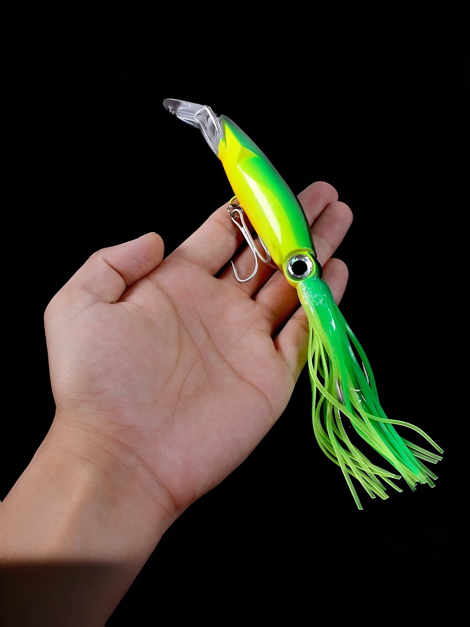 Воблер Кальмар зелёный 23 см 40 г, приманка на хищника, 1 шт. Твердая приманка для щуки, судака. Squid lure