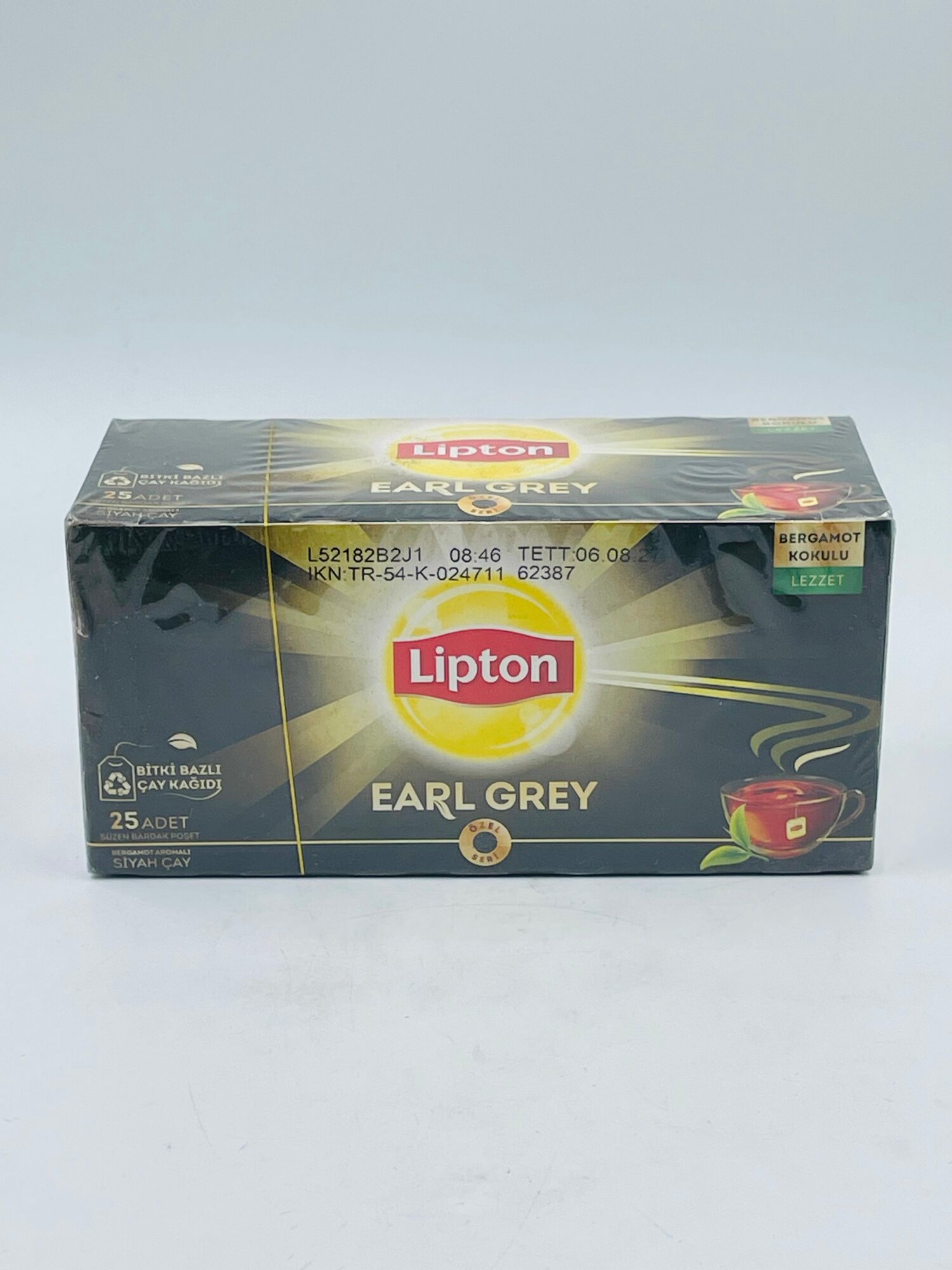 Чай черный Lipton Earl Grey со вкусом бергамота, 25 пакетиков, 50 г (Турция)