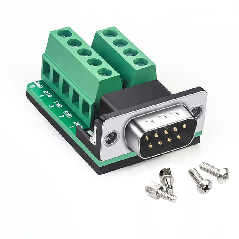 Разъем DB9 RS232 D-SUB 9-контактный разъем «папа-мама» Разъемы RS485 21-24 AWG Male No Shell