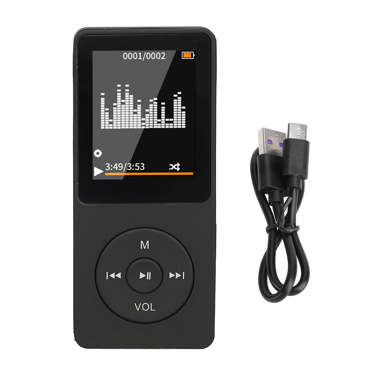 Беспроводной MP3/MP4 плеер Bluetooth, компактный, портативный, воспроизведение музыки без потерь качества, экран 1,8 дюйма (128x160).