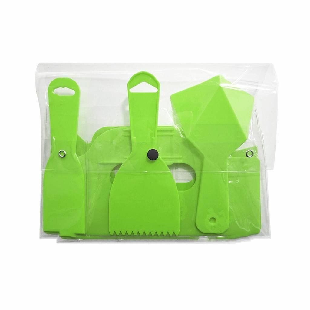 Набор пластиковых шпателей разных размеров для ремонта и шпаклевки